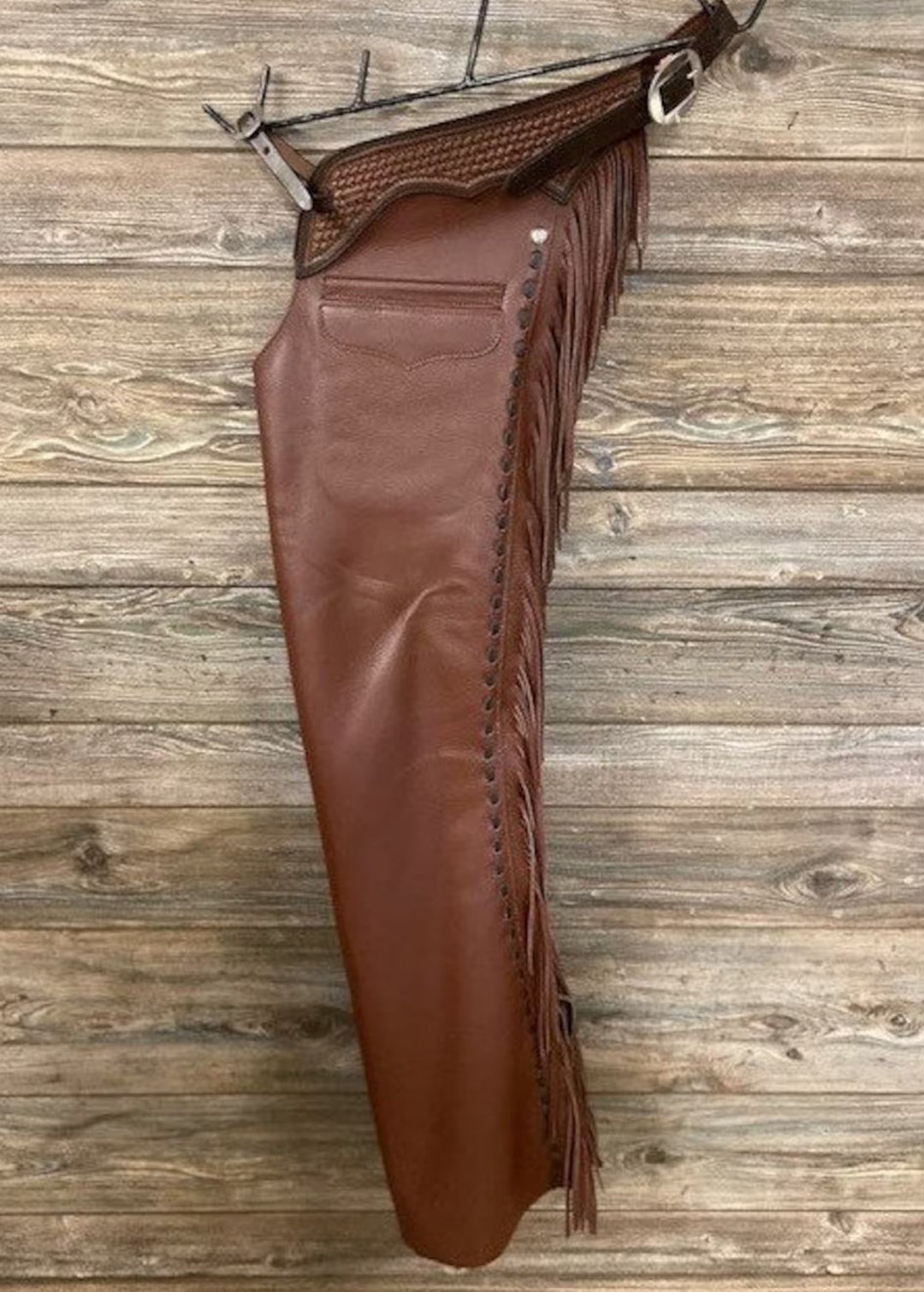 Native American Cowboy Style Chap Hand Made Buck Skin Suede - Etsy