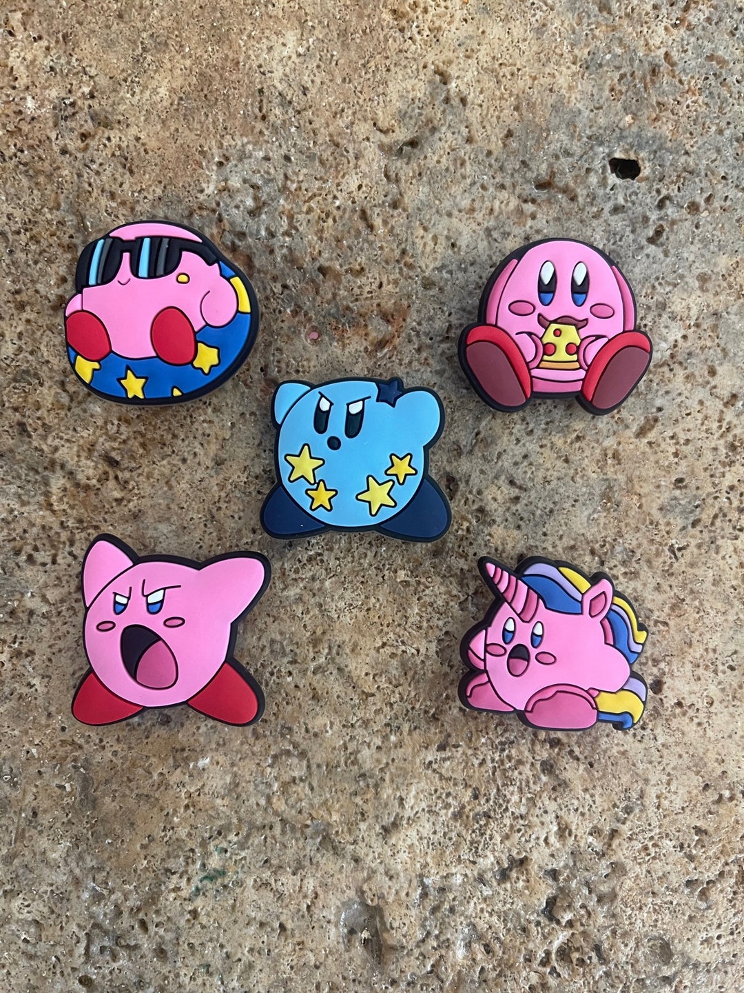 Kirby Shoe Charms: PVC Clog Pins for Kids, Adults - Set of 5 - Etsy