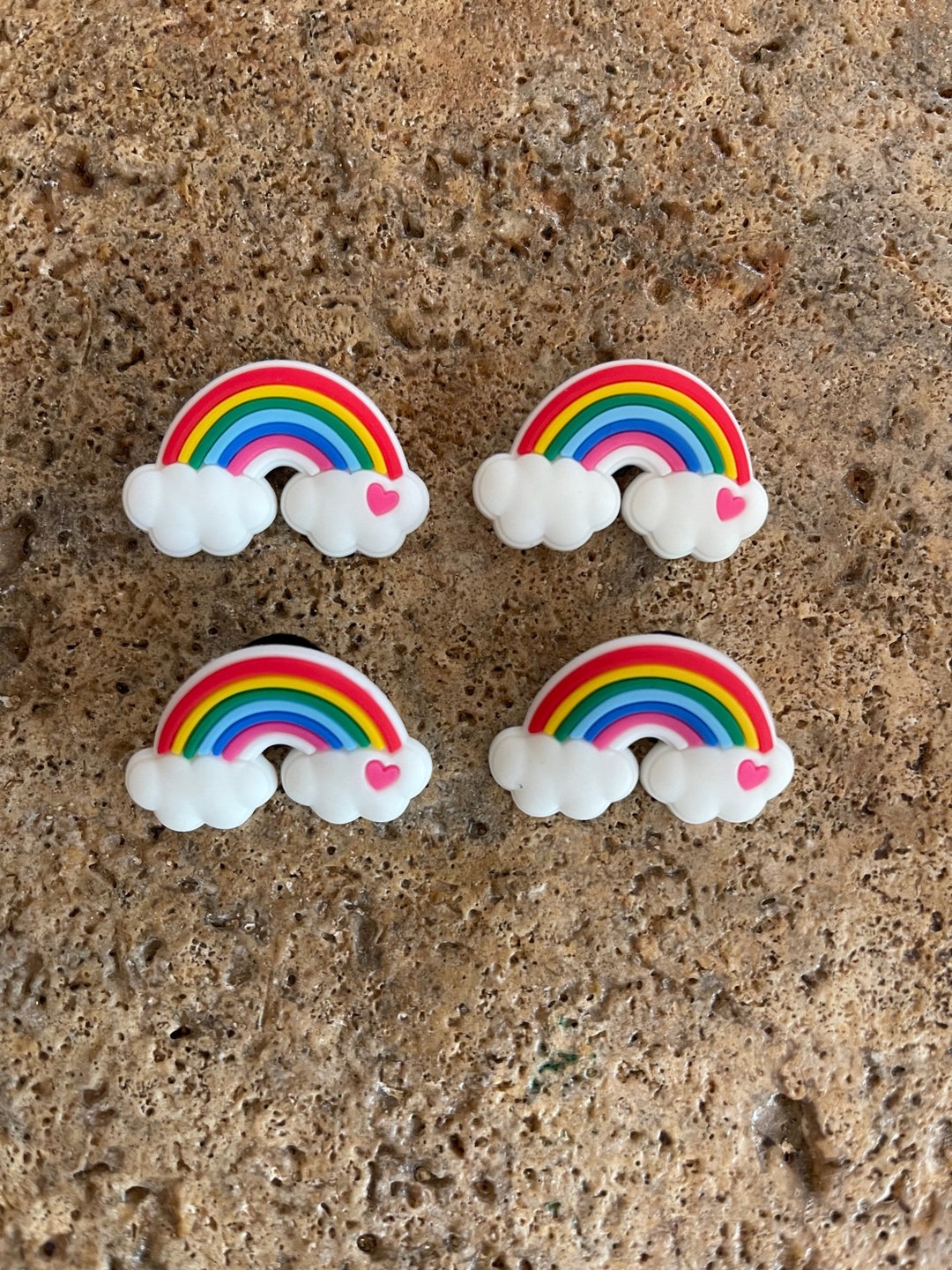 4 Rainbow Croc Shoe Charms - Etsy