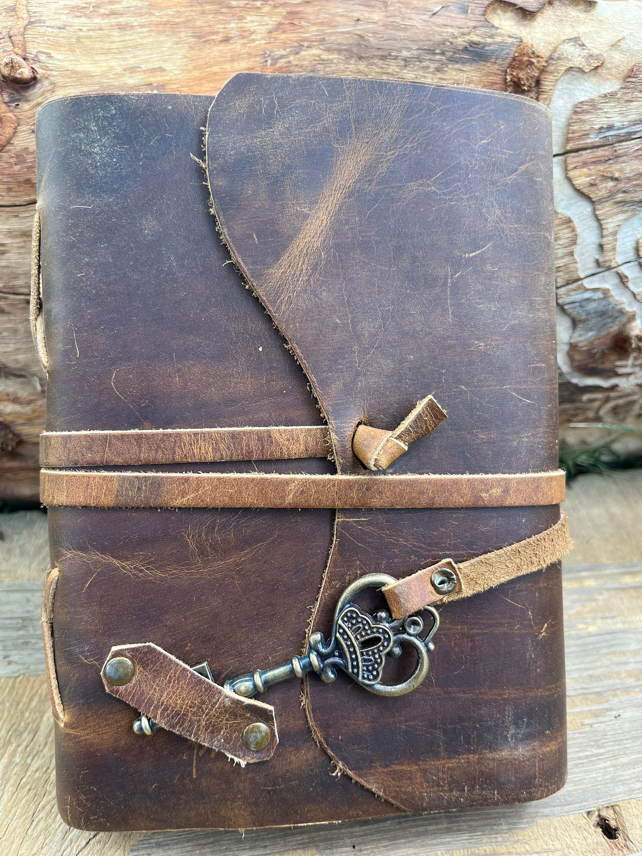 Vintage Paper Journal Personalized Journal Travel Book Leather Notebook ...