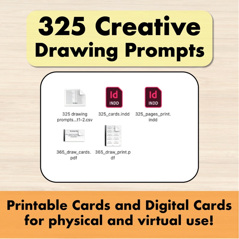 Creative Drawing Prompt Cards - Etsy