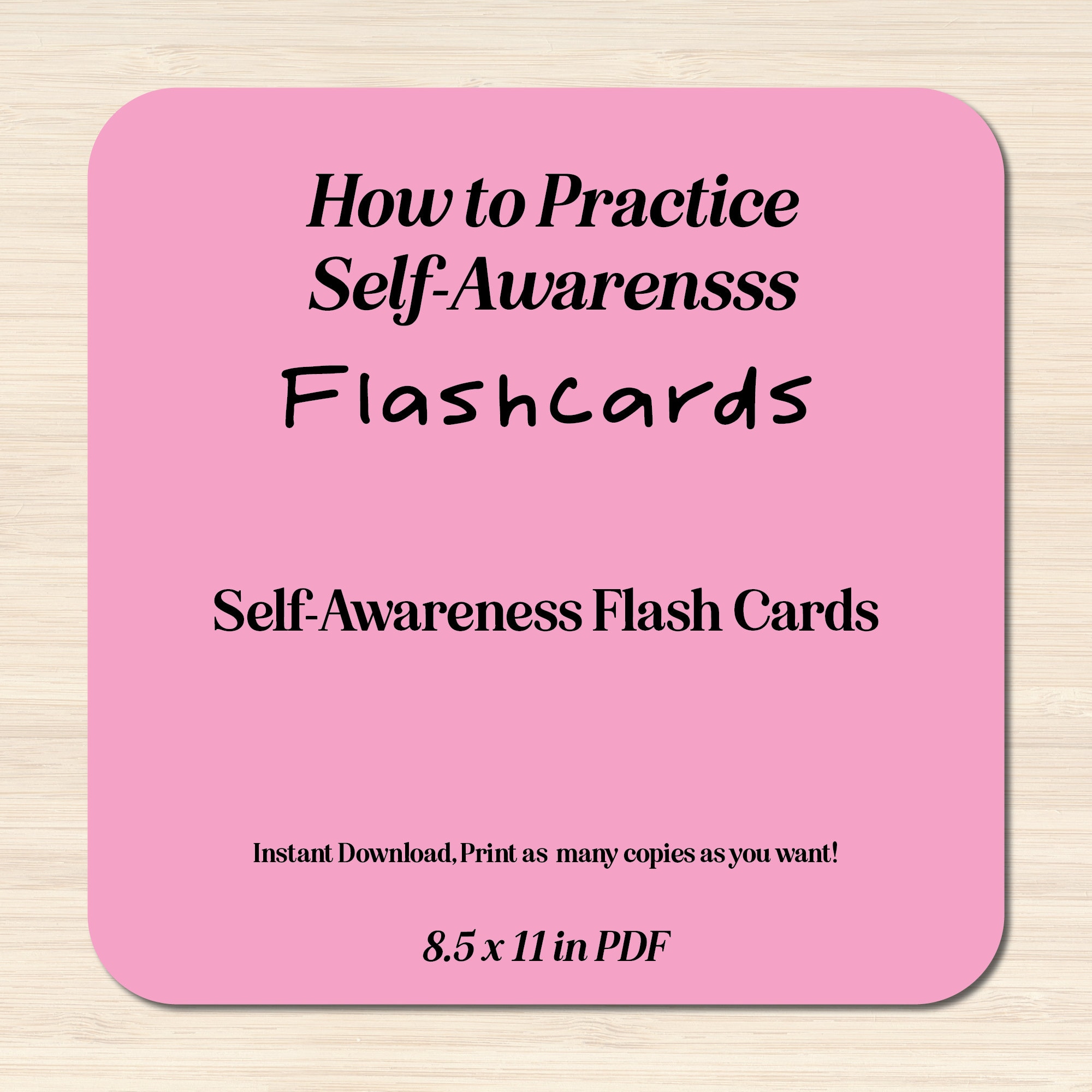 Self-awareness Flashcards - Ideal Tool for Personal Growth, CBT, and ...