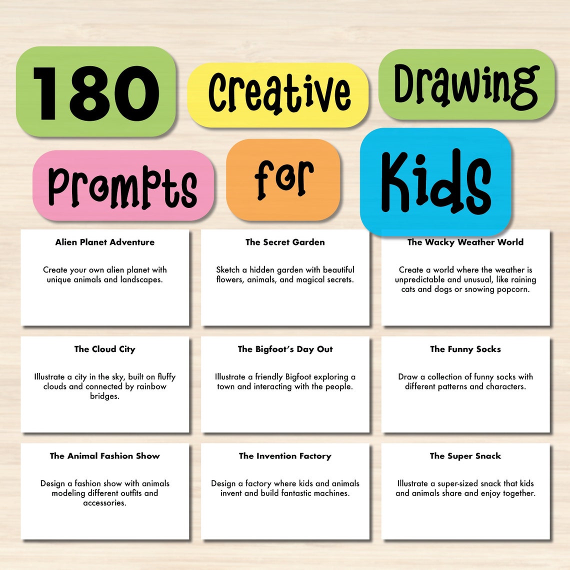 Creative Drawing Prompts for Kids - Etsy