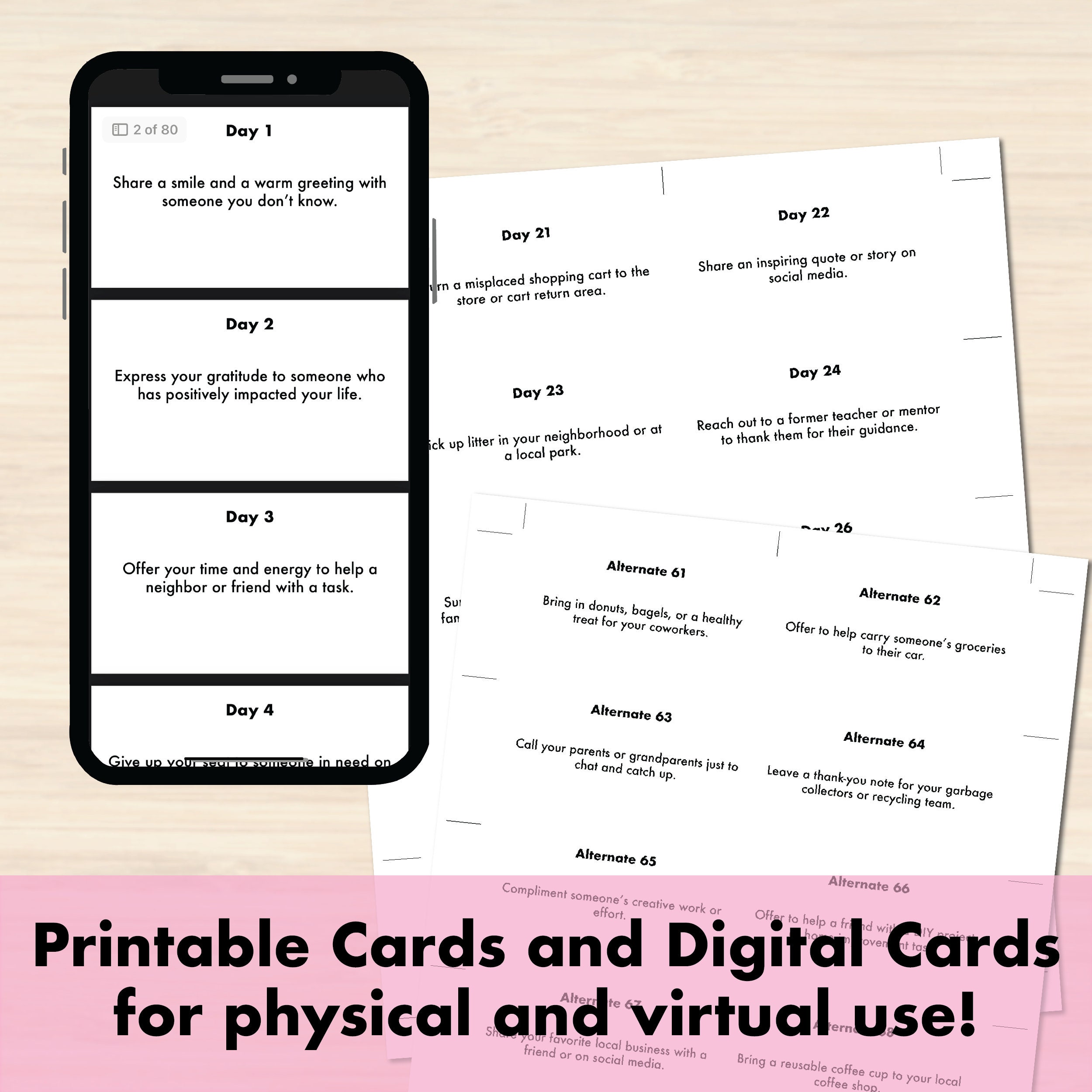 Kindness Challenge Cards: Ideas to Spread Kindness in Your Daily Life ...