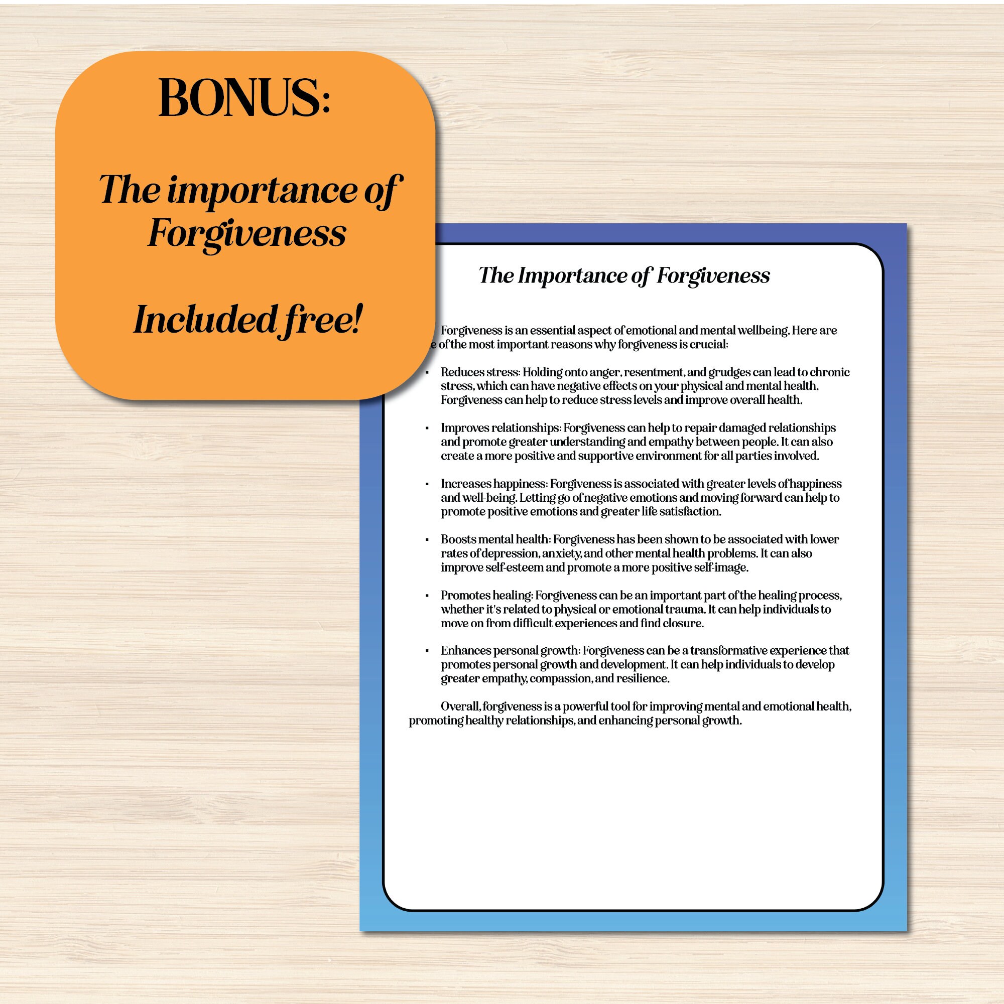 Forgiveness Flashcards - A Helpful Resource for Therapy, Coping, and ...