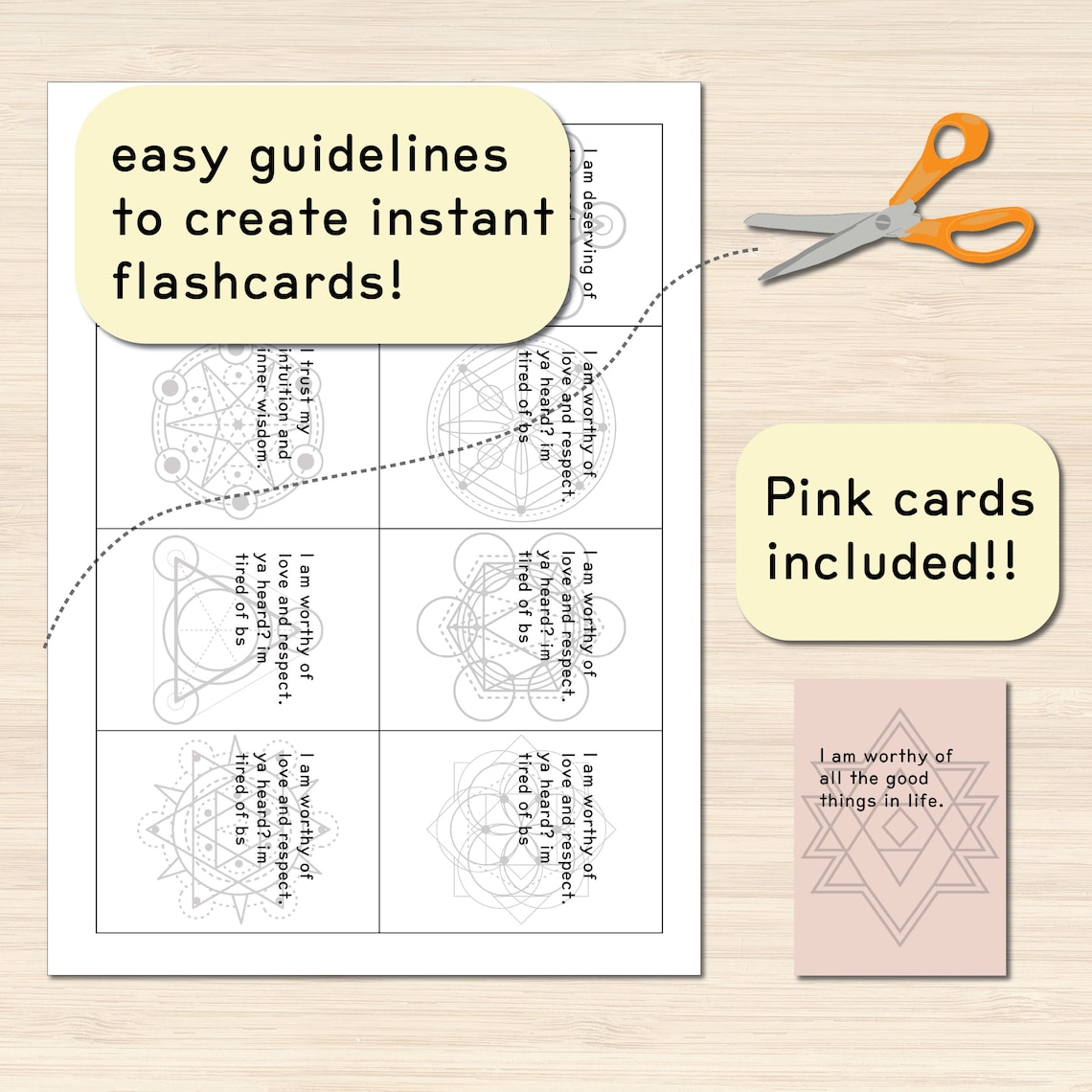 64 Affirmation Cards, Mindfulness Affirmations Deck 2021, Positive ...