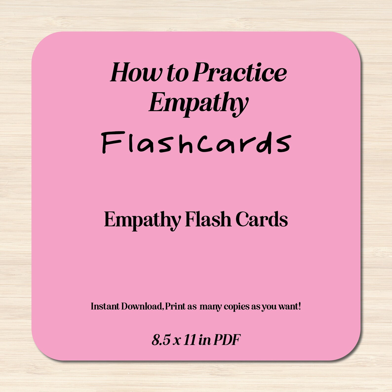 Empathy Flashcards - A Helpful Resource for Therapy, Coping, and ...