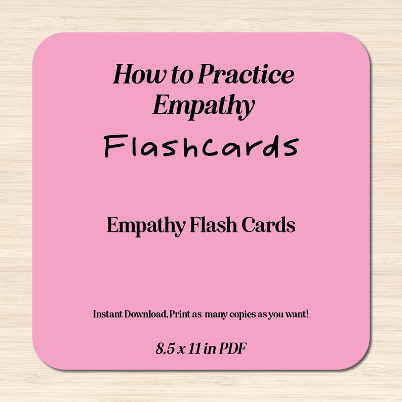 Empathy Flashcards - A Helpful Resource for Therapy, Coping, and ...