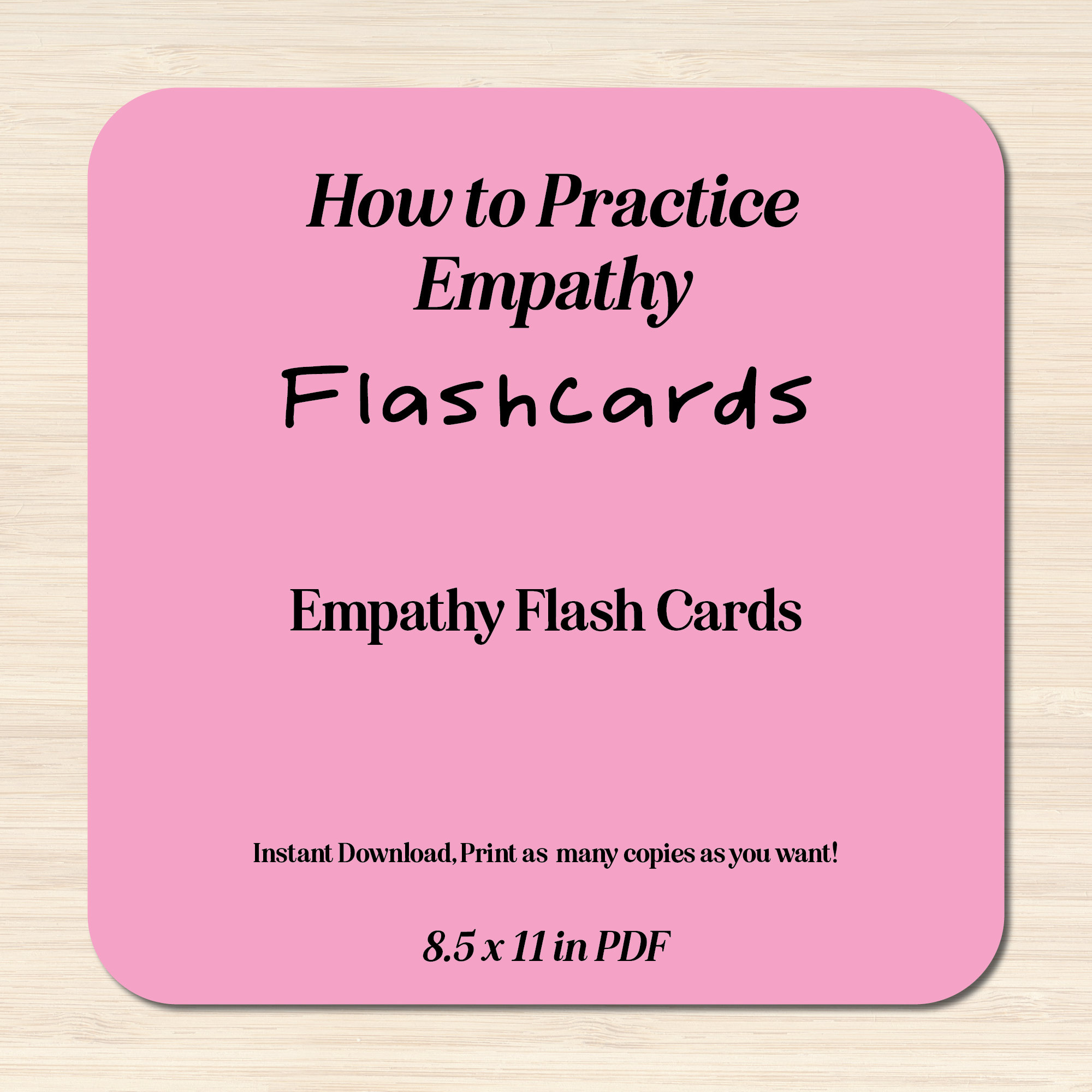 Empathy Flashcards - A Helpful Resource for Therapy, Coping, and ...