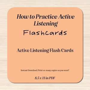 Active Listening Flashcards: Improve Your Listening Skills and Build ...