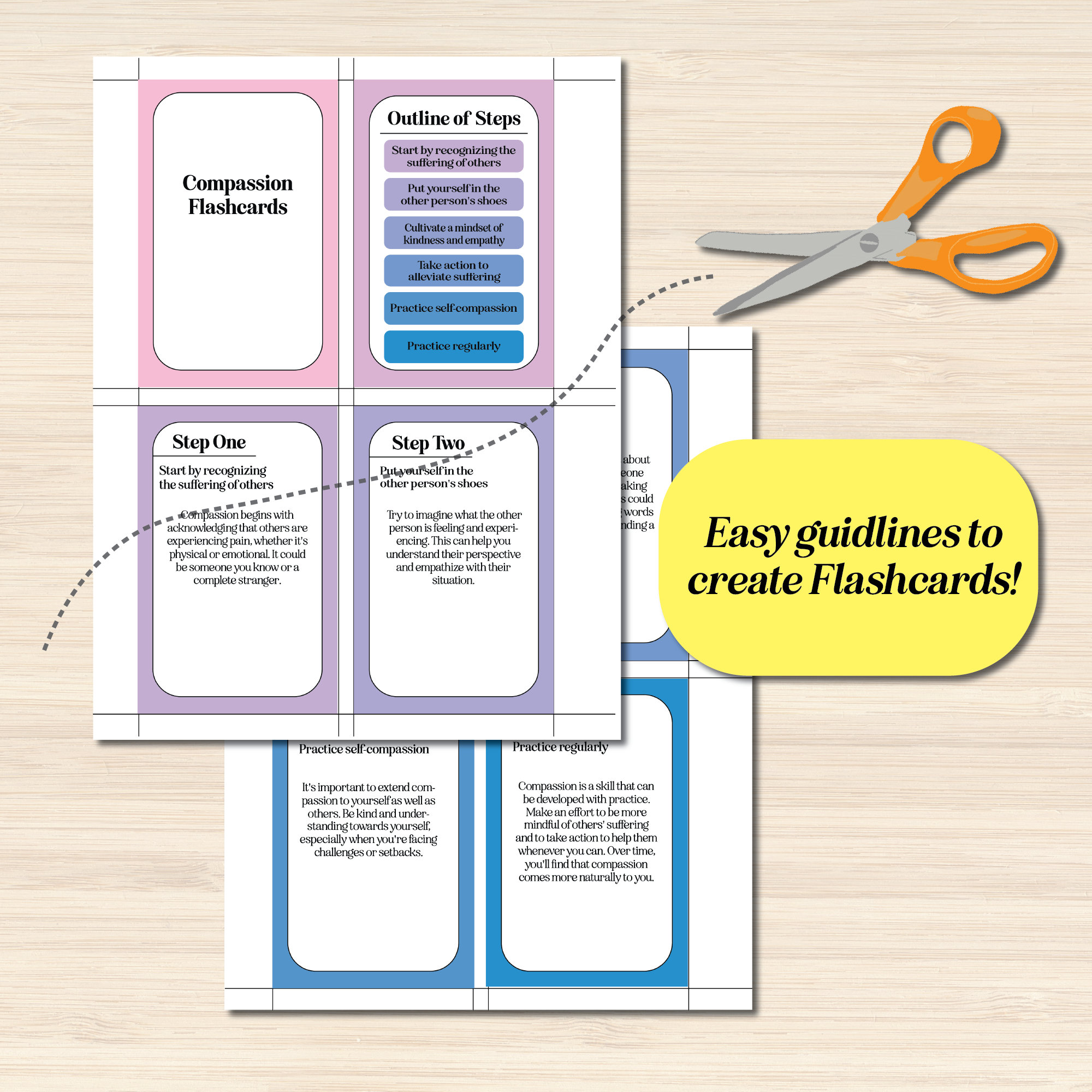 Compassion Flashcards - A Helpful Resource for Therapy, Coping, and ...