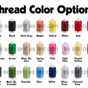 Embroidery Thread Color Chart - Essential Swatch Guide for Monogram ...