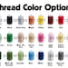 Embroidery Thread Color Chart - Essential Swatch Guide for Monogram ...