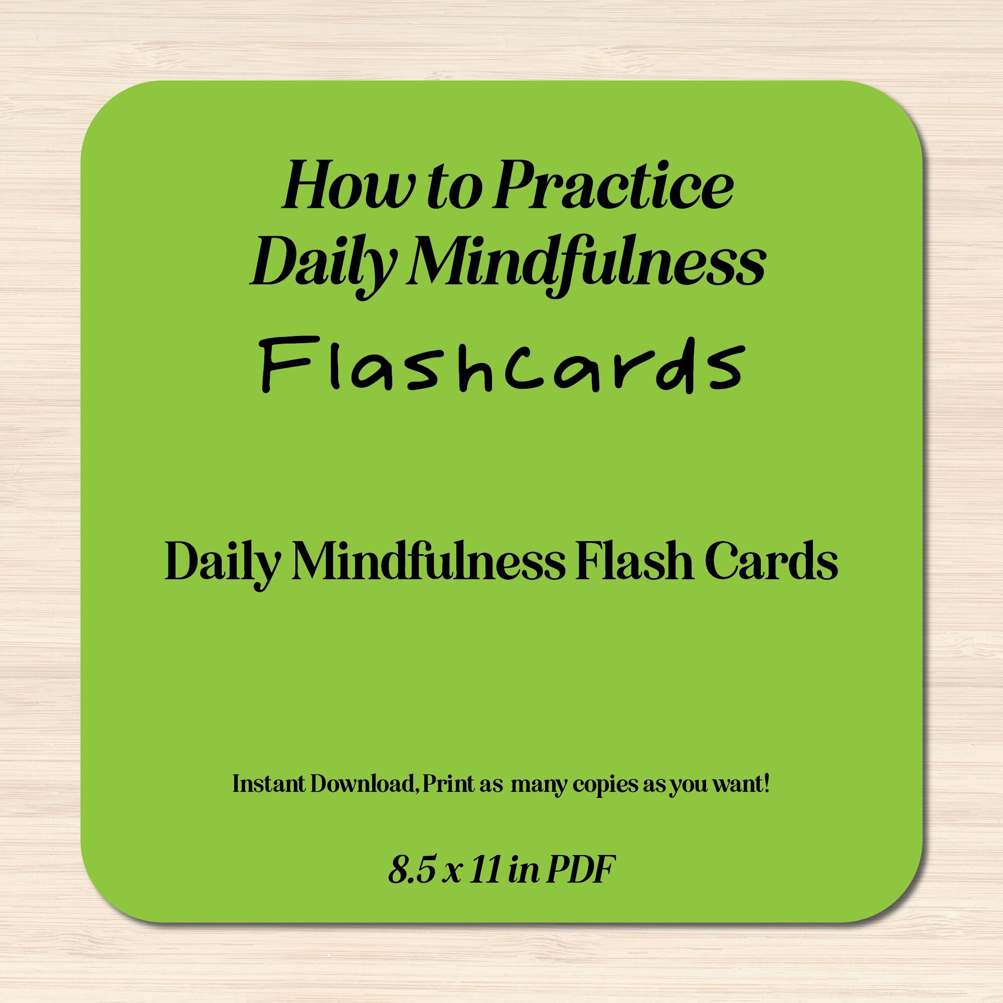 Daily Mindfulness Flashcards - Daily Inspiration for Mindful Moments ...