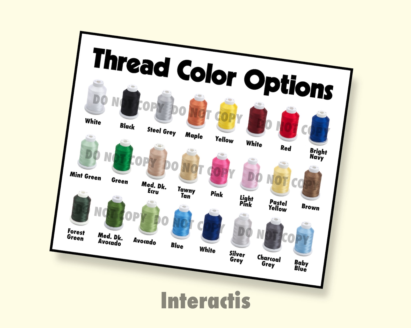 Embroidery Thread Color Chart - Essential Swatch Guide for Monogram ...