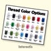 Embroidery Thread Color Chart - Essential Swatch Guide for Monogram ...