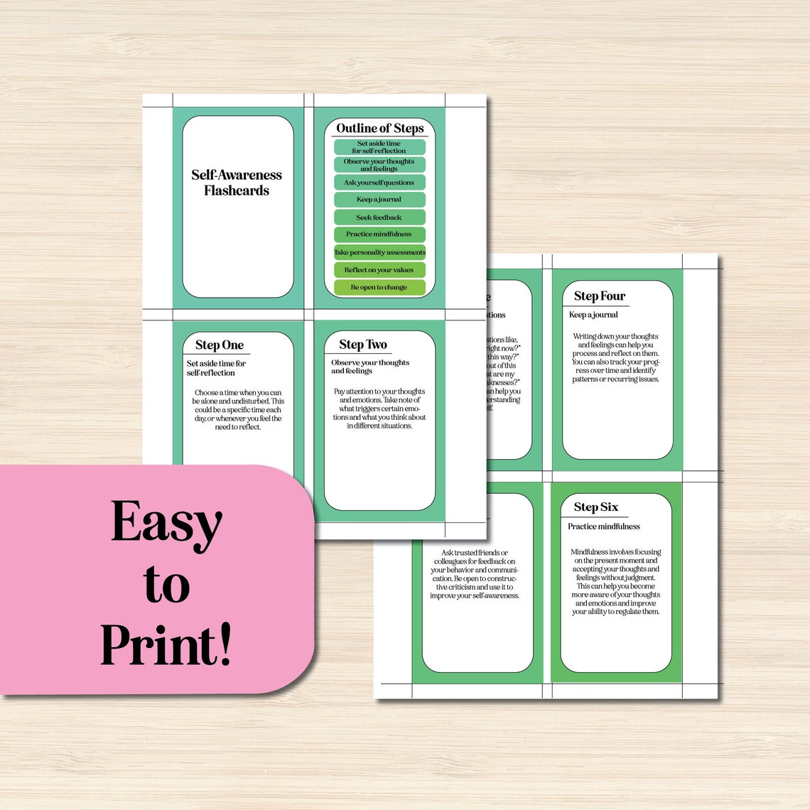 Self-awareness Flashcards - Ideal Tool for Personal Growth, CBT, and ...