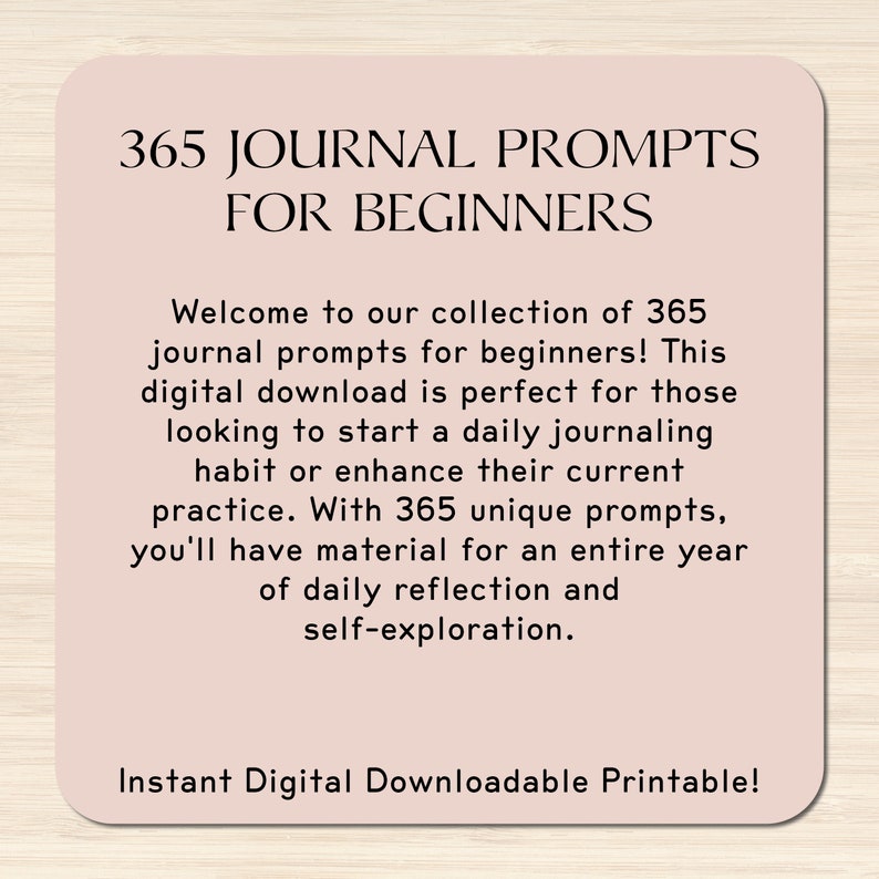 365 Journal Prompts for Beginners, Personal Development, Mindfulness ...