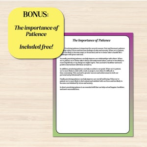 Patience Flashcards - Ideal Tool for Personal Growth, CBT, and School ...