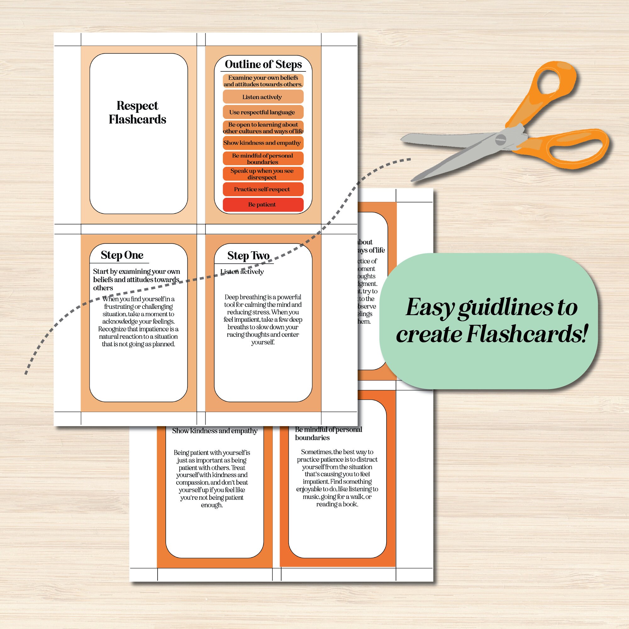 Respect Flashcards - Ideal Tool for Personal Growth, CBT, and School ...