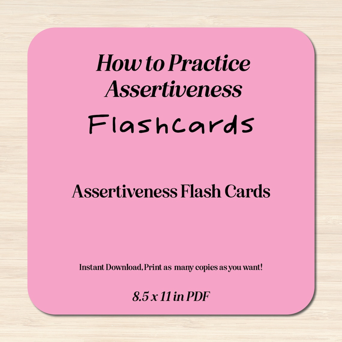 Assertiveness Flashcards - A Helpful Resource for Therapy, Coping, and ...