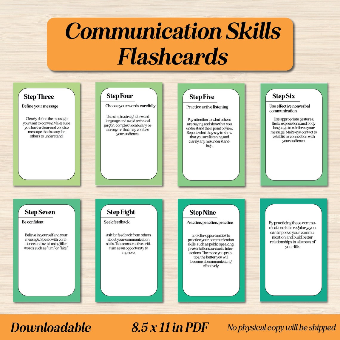 Communication Skills Flashcards - A Helpful Resource for Therapy ...