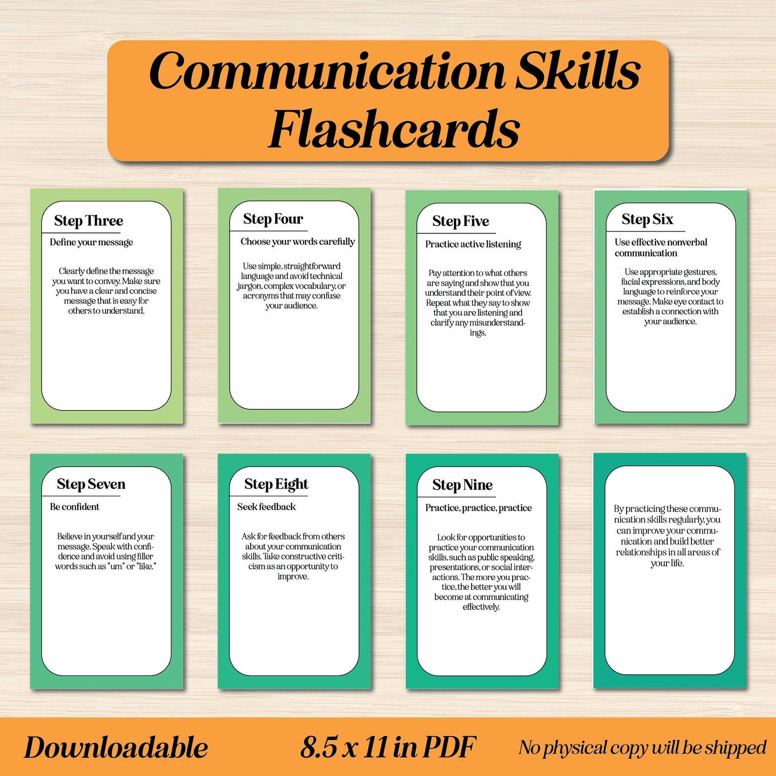 Communication Skills Flashcards - A Helpful Resource for Therapy ...