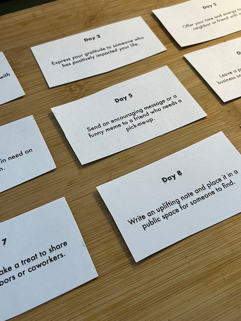 Kindness Challenge Cards: Ideas to Spread Kindness in Your Daily Life ...