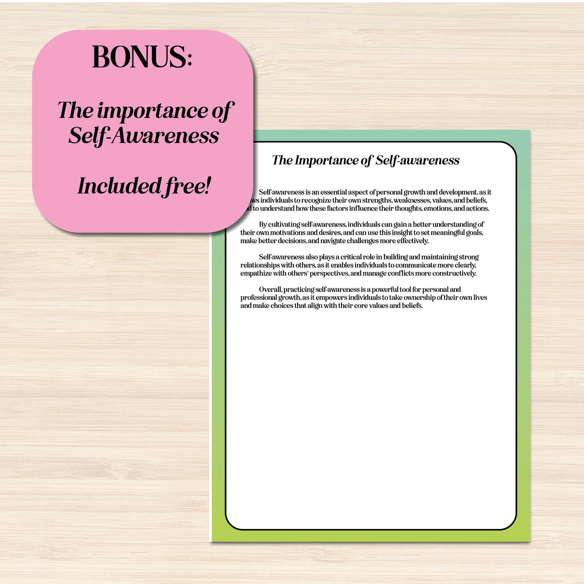 Self-awareness Flashcards - Ideal Tool for Personal Growth, CBT, and ...