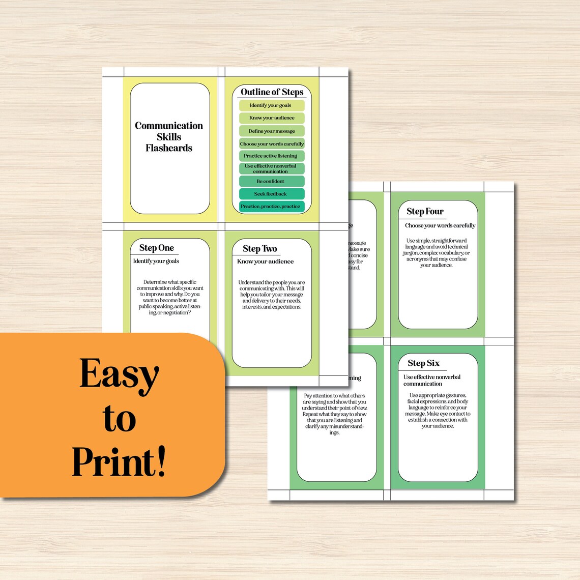 Communication Skills Flashcards - A Helpful Resource for Therapy ...