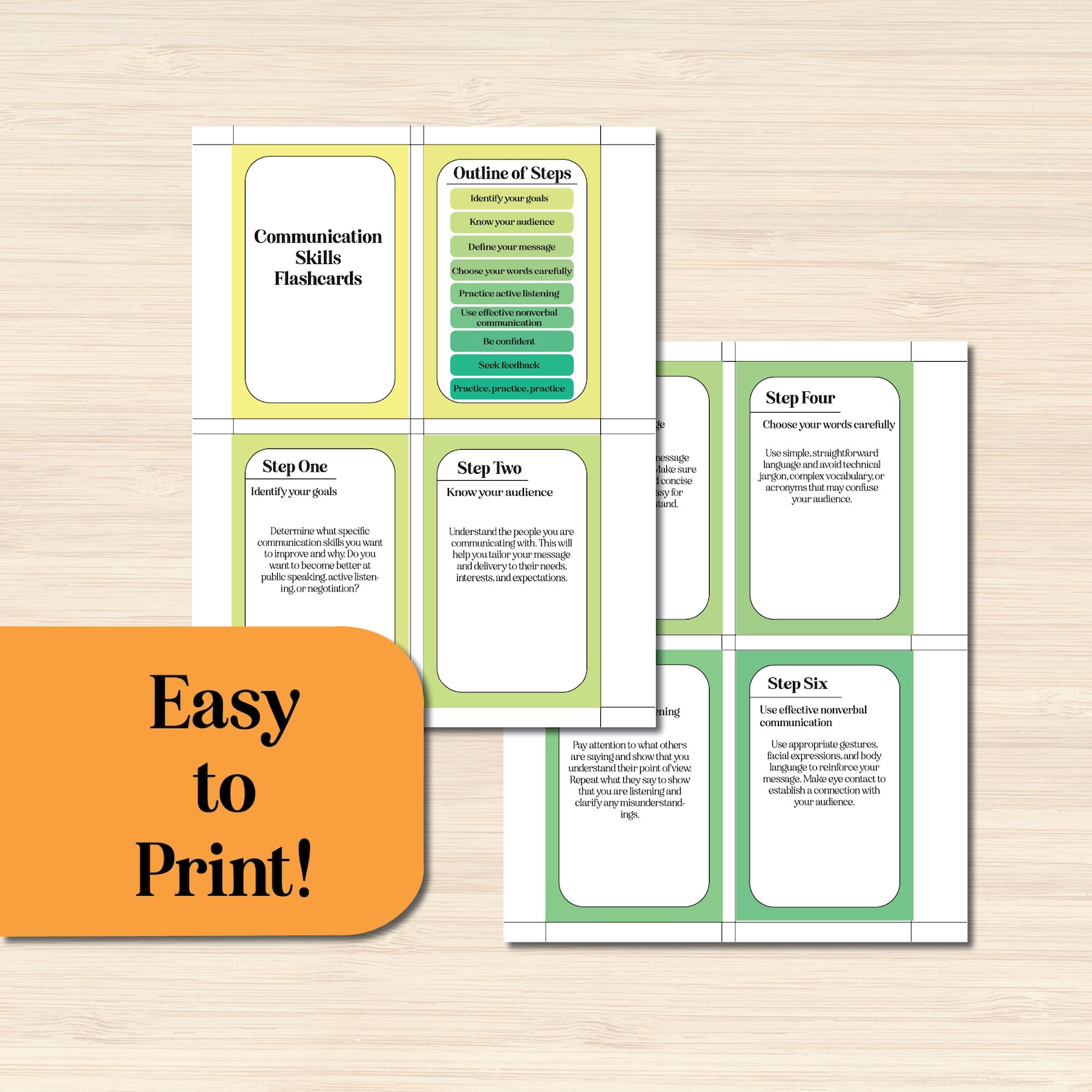 Communication Skills Flashcards - A Helpful Resource for Therapy ...