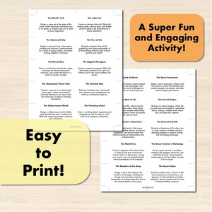 Creative Drawing Prompt Cards - Etsy