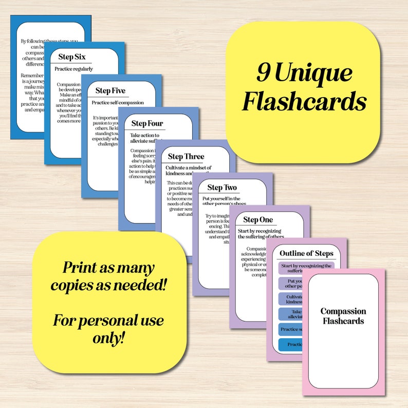 Compassion Flashcards - A Helpful Resource for Therapy, Coping, and ...