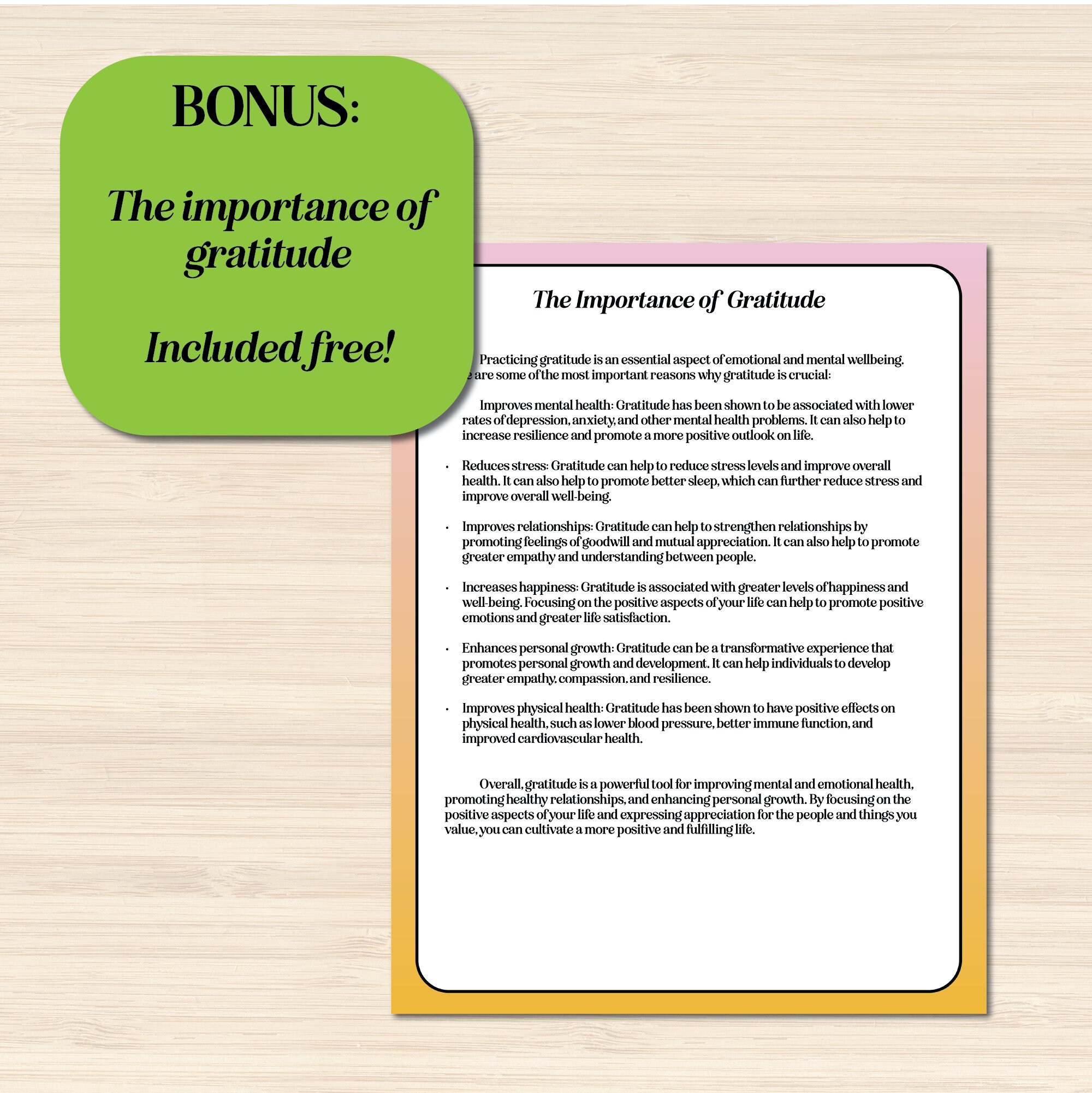 Gratitude Flashcards Instant Download Boost Your Mood and Cultivate a ...