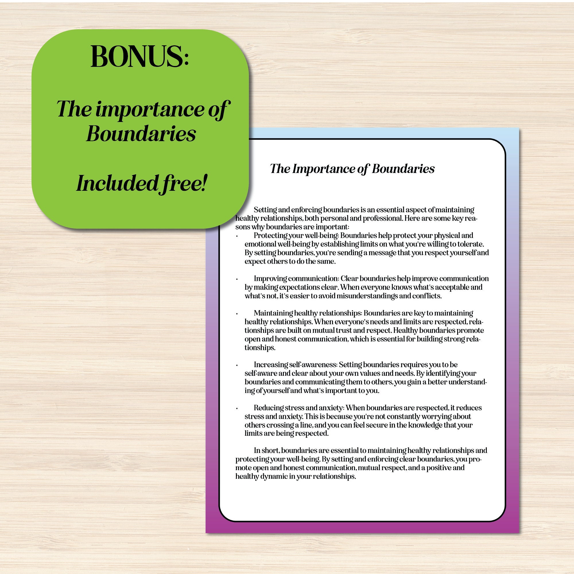 Boundaries Flashcards A Helpful Resource for Therapy - Etsy