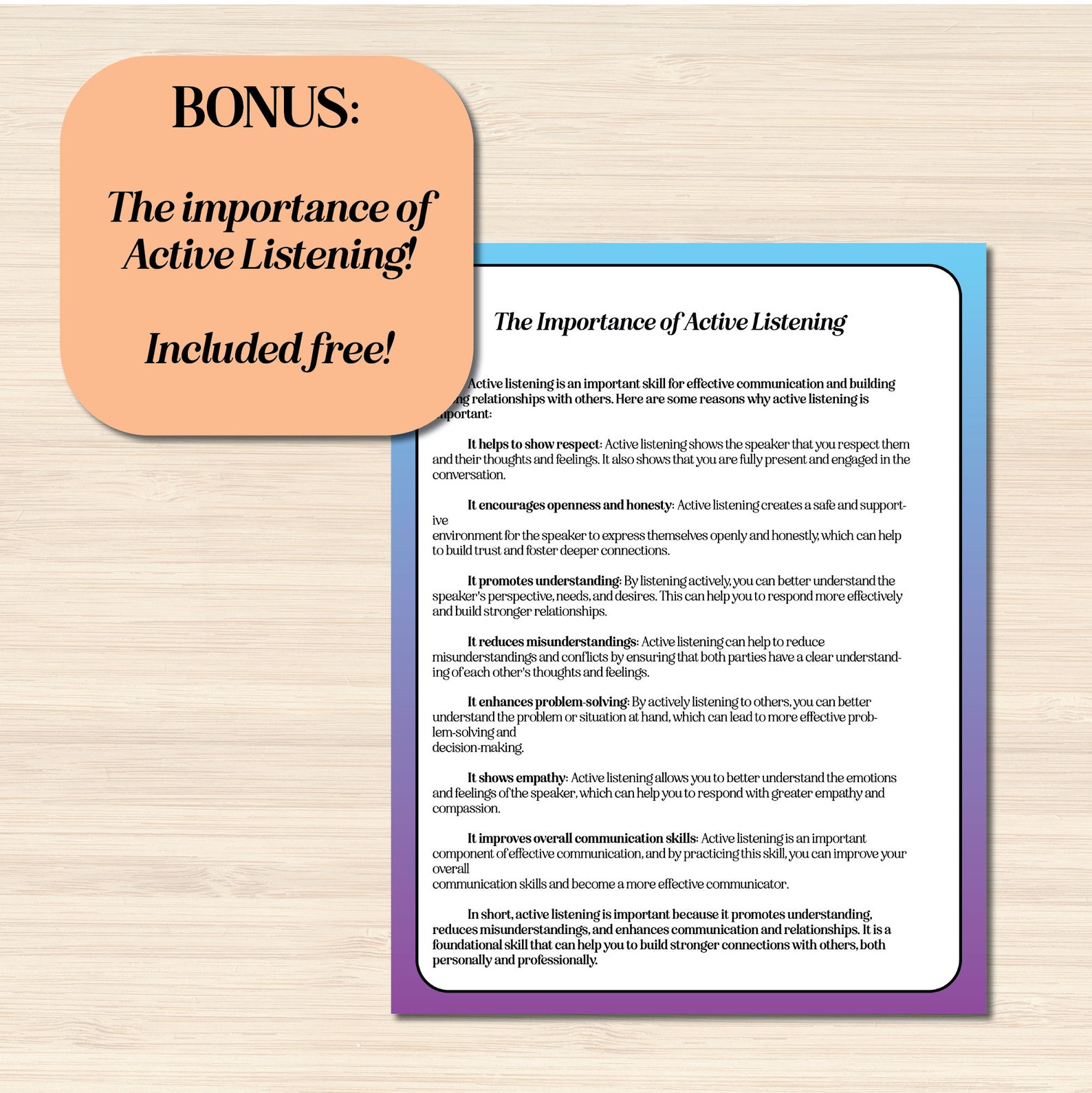 Active Listening Flashcards: Improve Your Listening Skills and Build ...