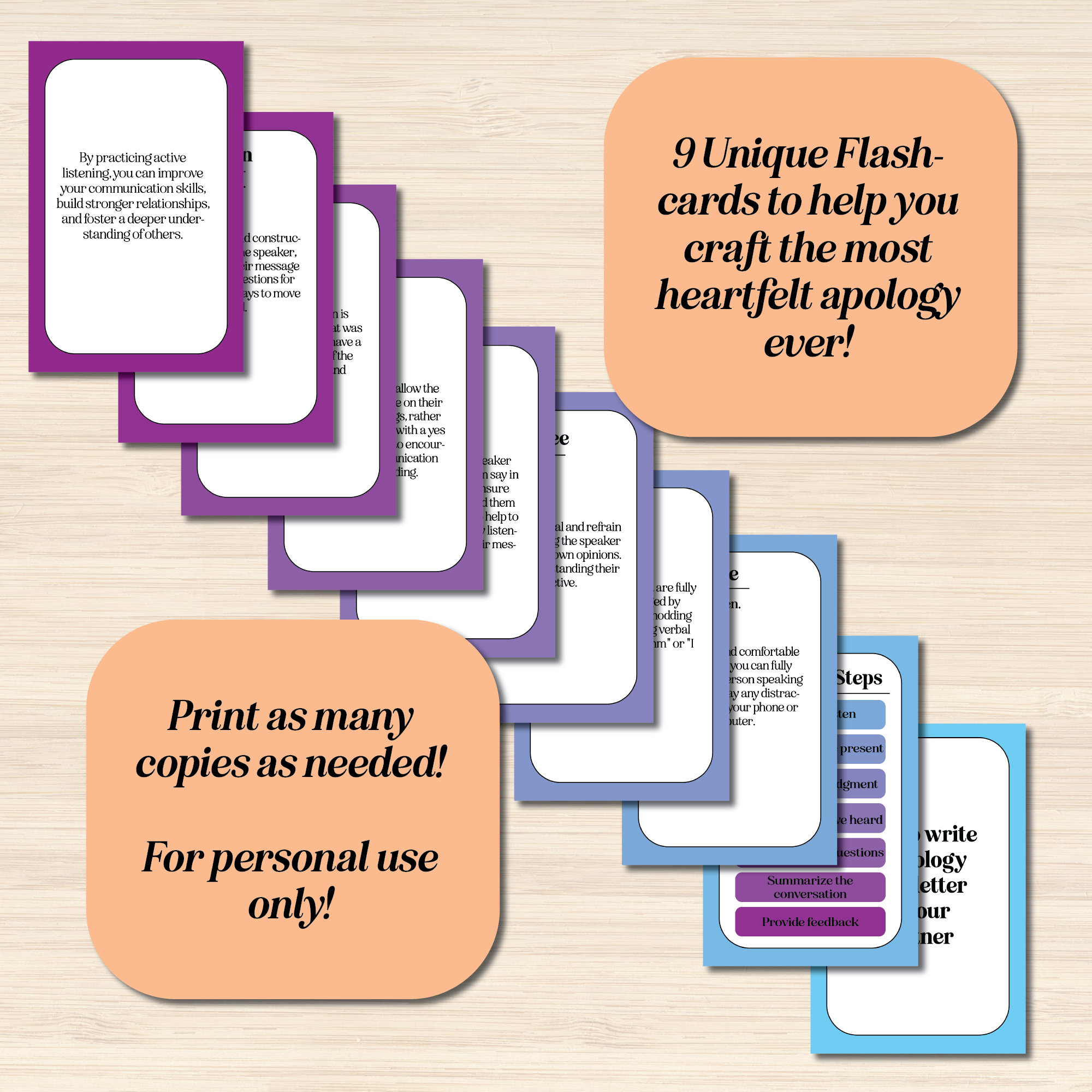 Active Listening Flashcards: Improve Your Listening Skills and Build ...