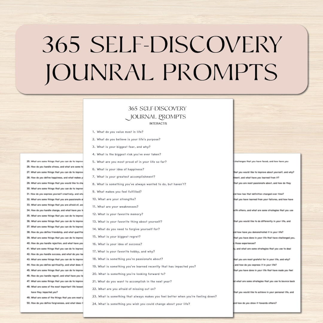 365 Self-discovery Journal Prompts - Unlock Your Inner Wisdom and ...