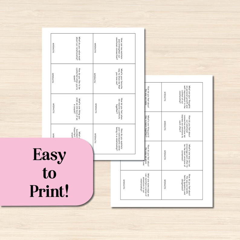 Date Night Couples Card Game Perfect for Building Intimacy & - Etsy