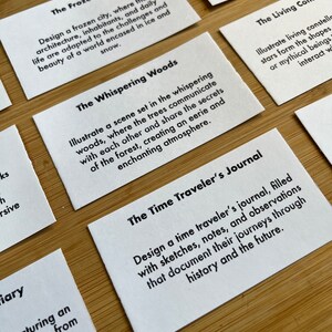 Creative Drawing Prompt Cards - Etsy
