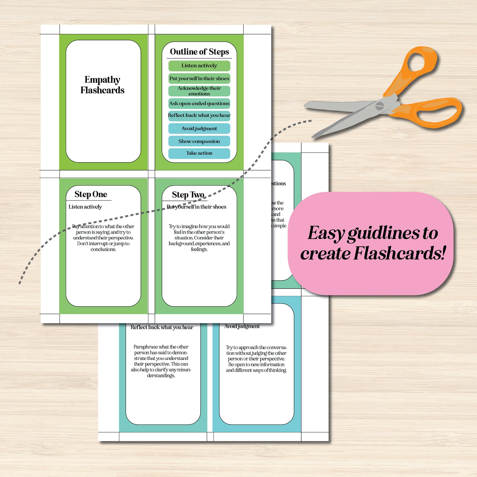 Empathy Flashcards - A Helpful Resource for Therapy, Coping, and ...