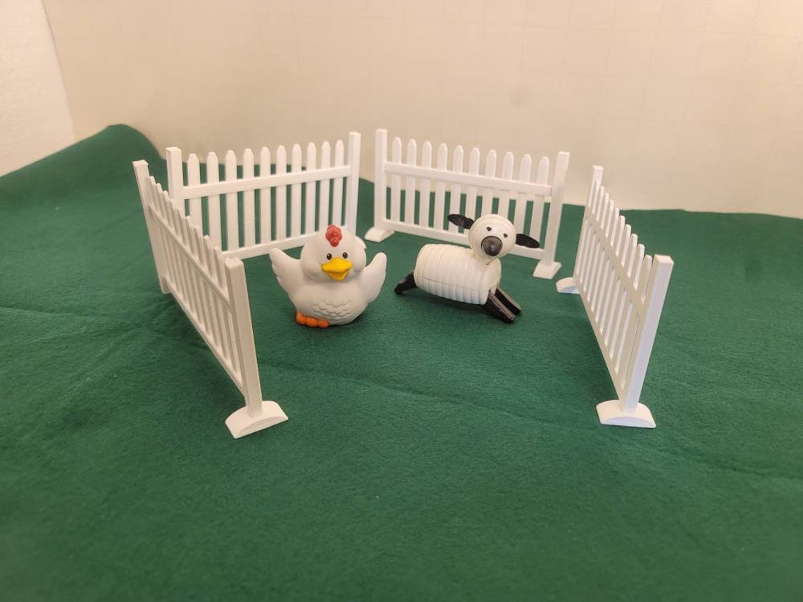 Toy Picket Fence | 1:12 Scale | Doll House | Accessories | Farm Fencing ...