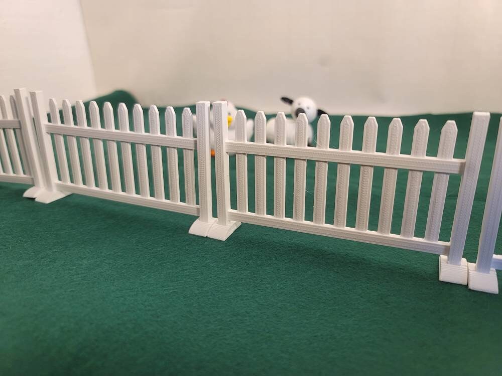 Toy Picket Fence | 1:12 Scale | Doll House | Accessories | Farm Fencing ...
