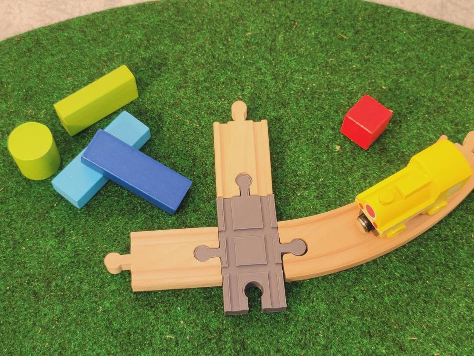 Toy Train Track 4-way Cross Intersection - Etsy
