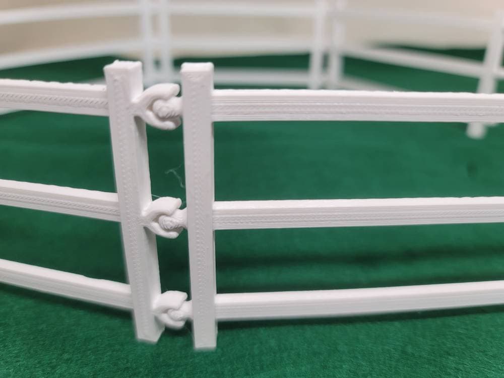 Farm Fence Toy Model Fence 3 Rail Fence Toy Doll House Fenceing Animal ...