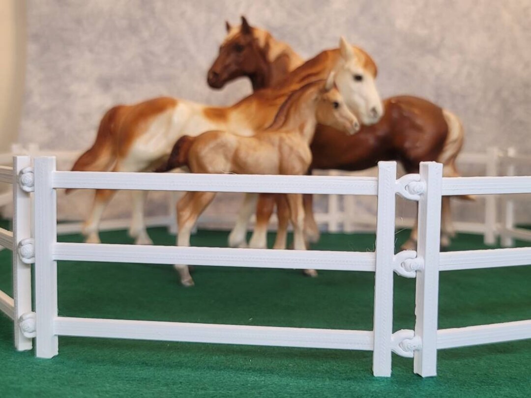 Farm Fence Toy Model Fence 3 Rail Fence Toy Doll House Fenceing Animal ...