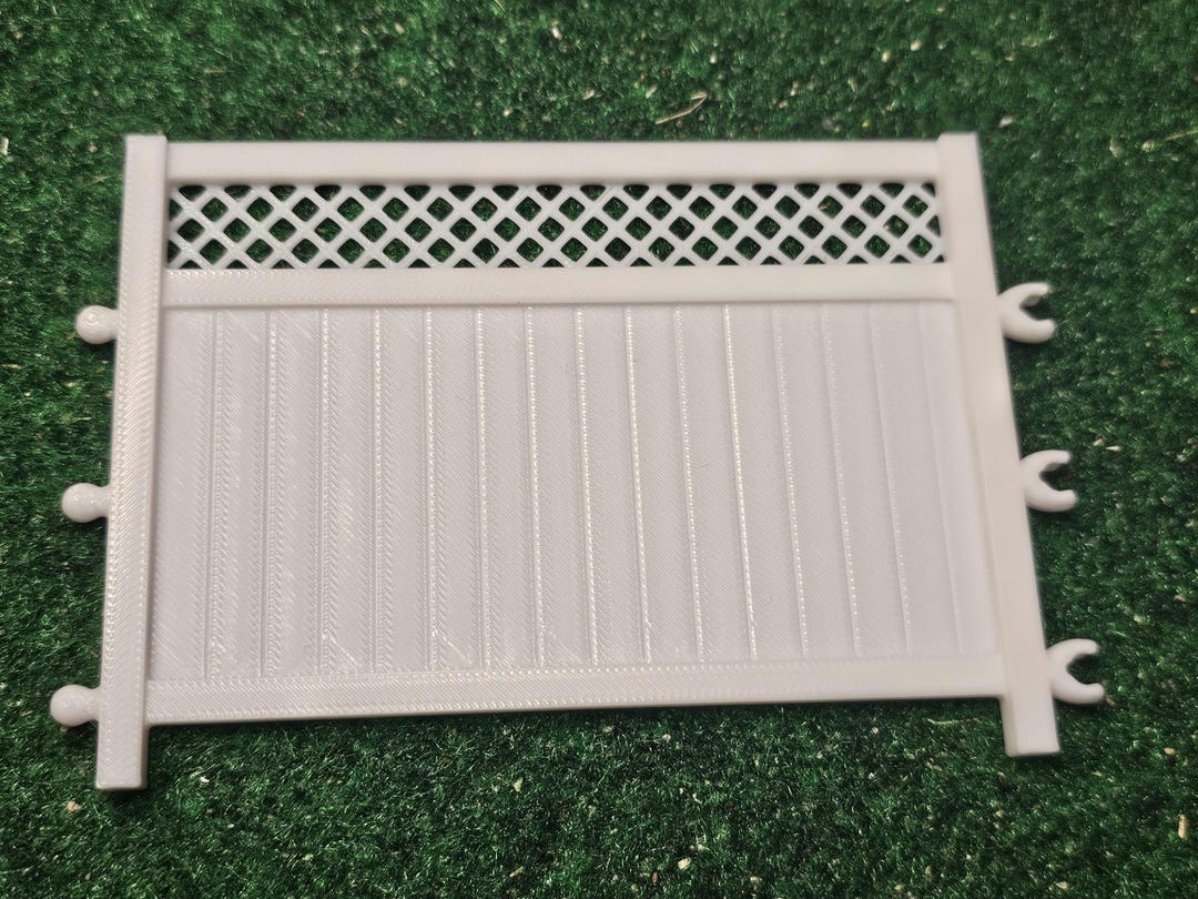 Toy Panel Fence With Lattice Trim | 1:24 Scale | Doll House ...