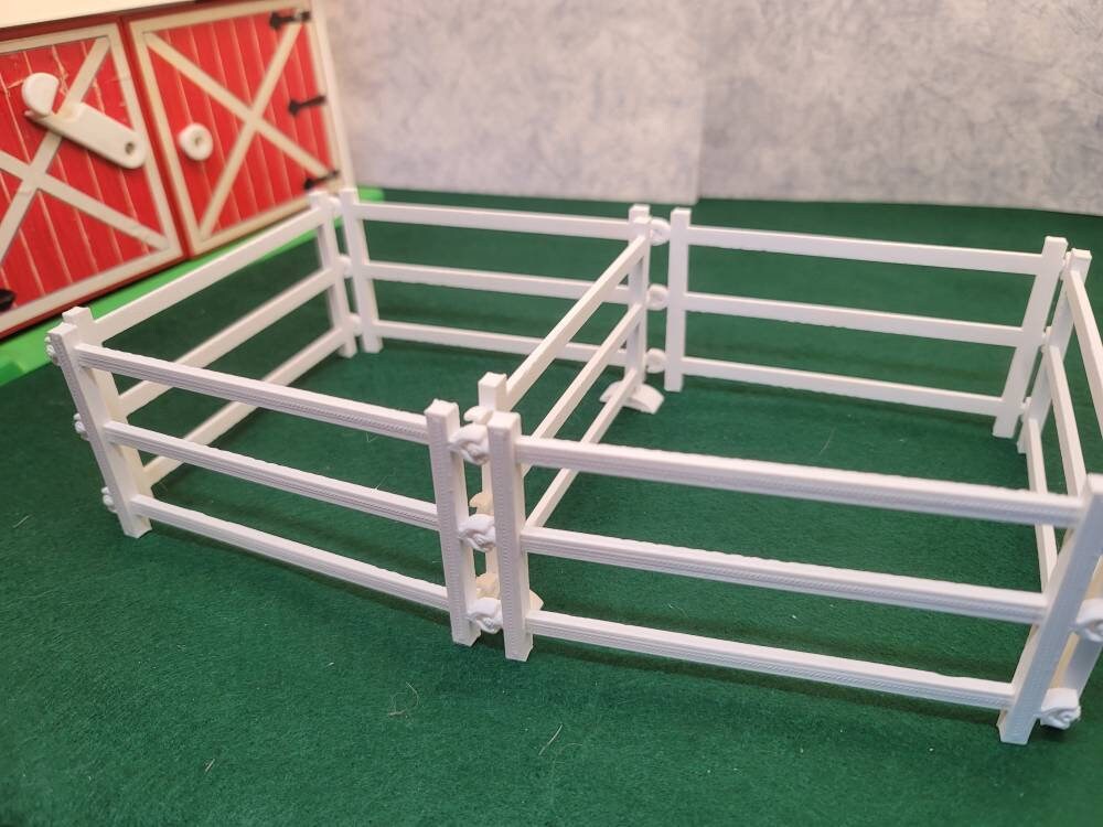 Farm Fence Toy Model Fence 3 Rail Fence Toy Doll House Fenceing Animal ...
