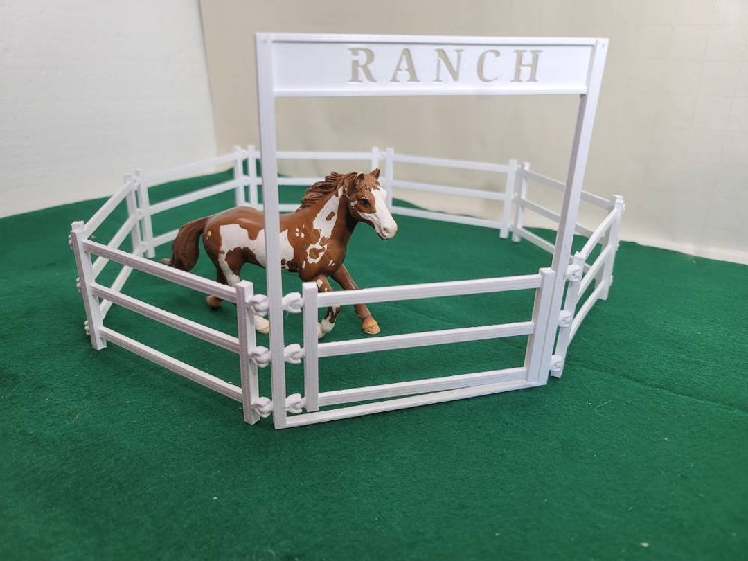 Toy Ranch Fencing Kit With Socket Connectors | 3 Rail | Farm | Farm ...