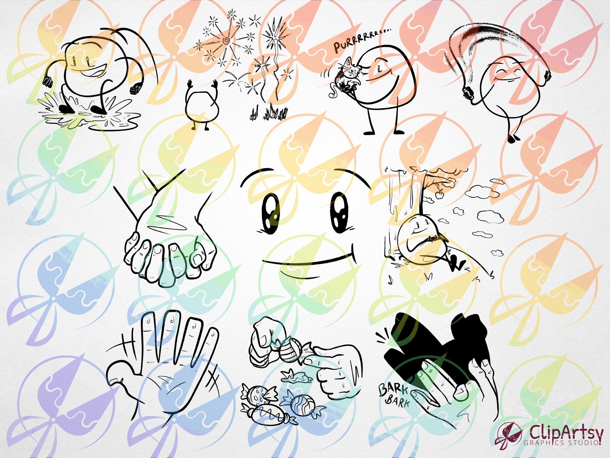 Big Moods JOY Emotion Clipart | Instant Download | Print-ready Graphics ...